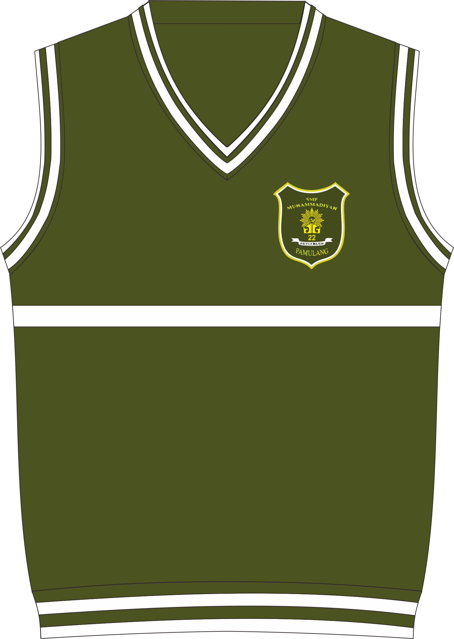 Desain Rompi Rajut Muhammadiyah Pamulang - Stars Konveksi